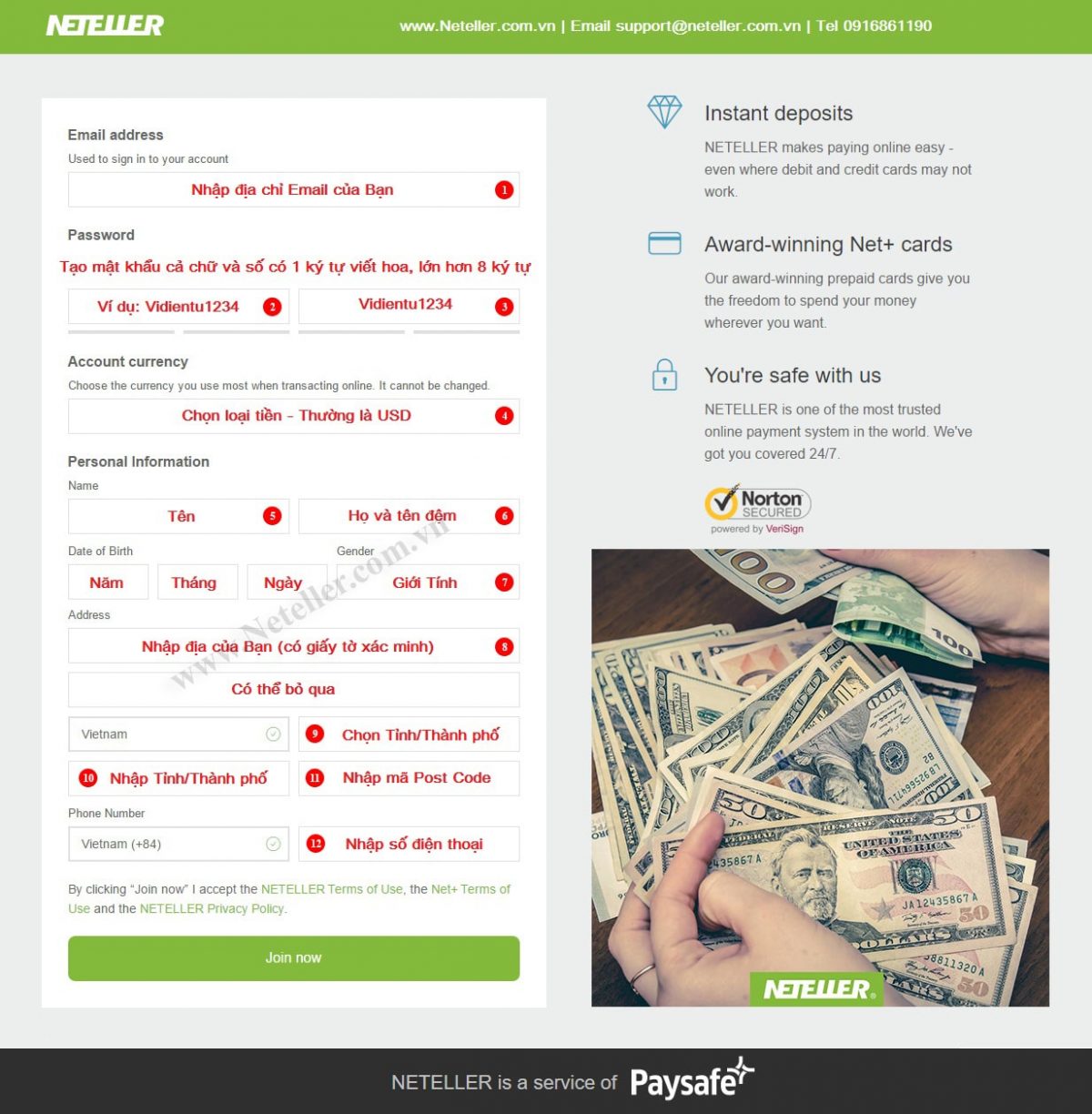 HƯỚNG DẪN MỞ TÀI KHOẢN NETTELLER XÁC MINH ĐẦY ĐỦ VÍ ĐIỆN TỬ NÂNG CẤP VIP